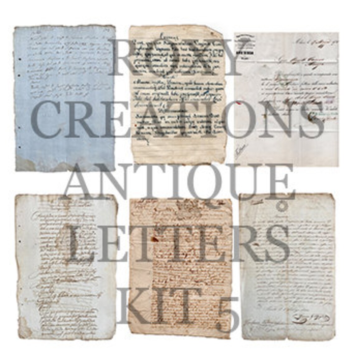 Printable Antique Letters Kit 5 - Etsy