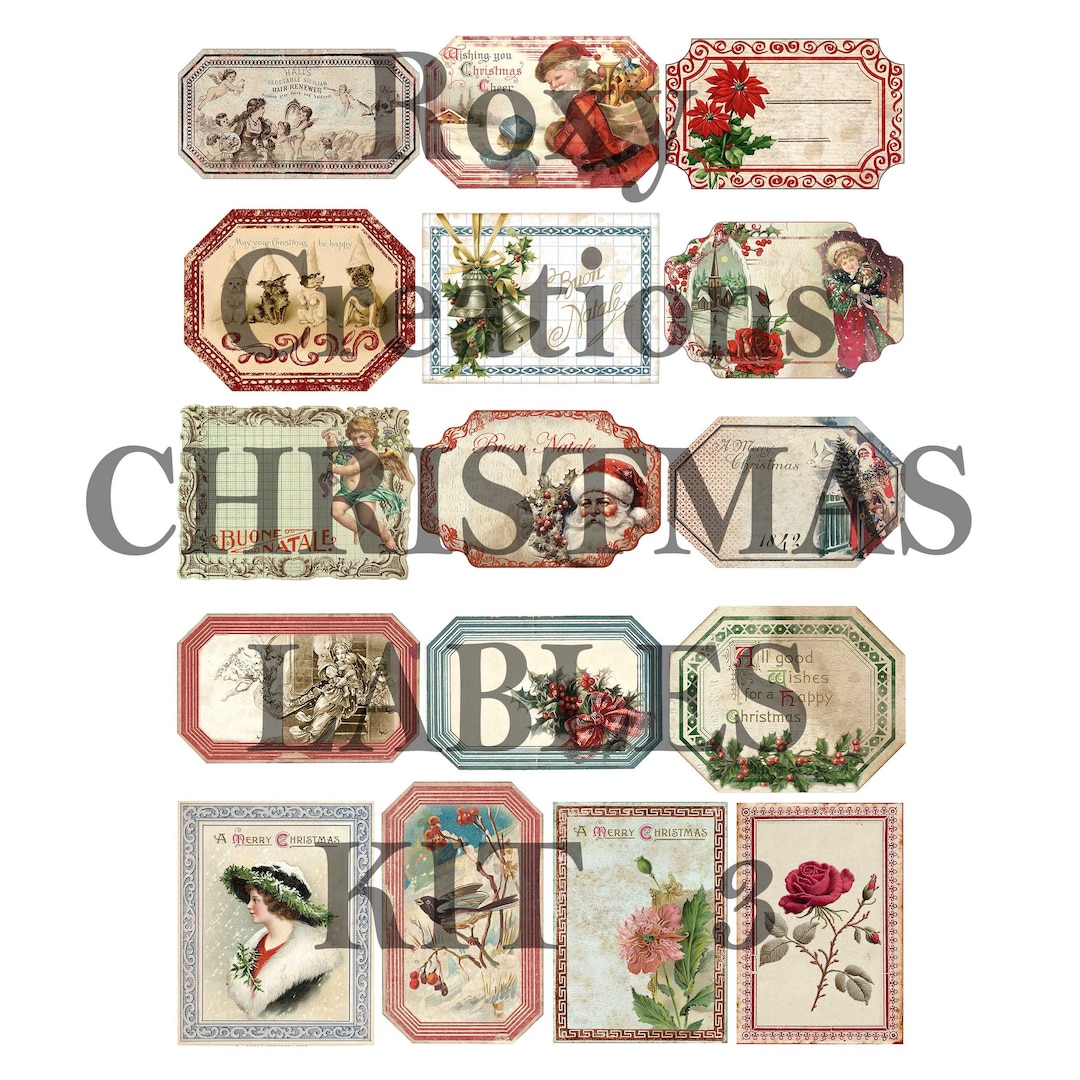 Printable Christmas Labels Kit 3 - Etsy