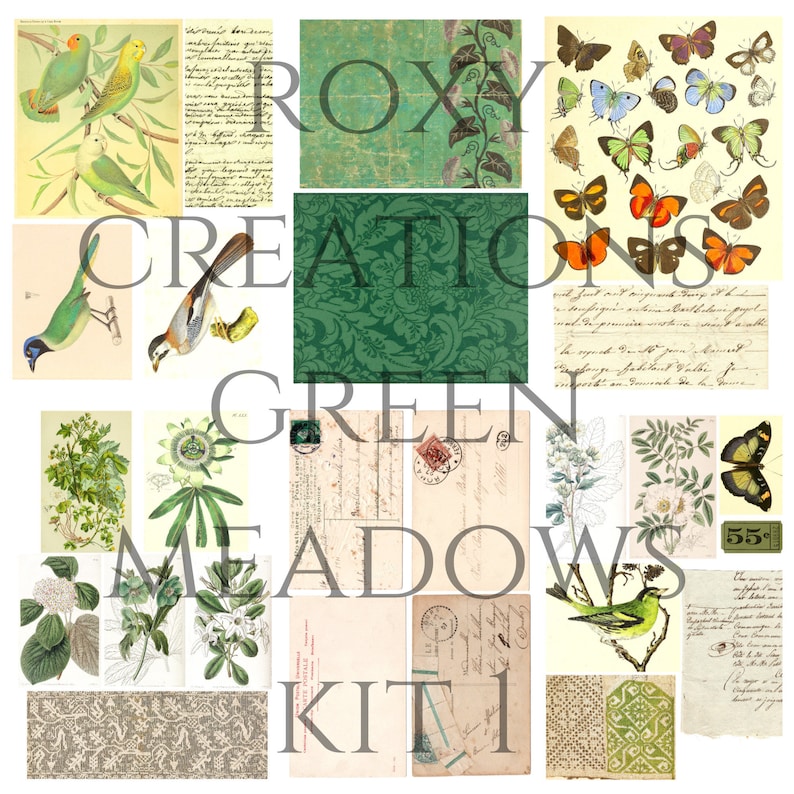 Printable Green Meadows Kit 1 - Etsy
