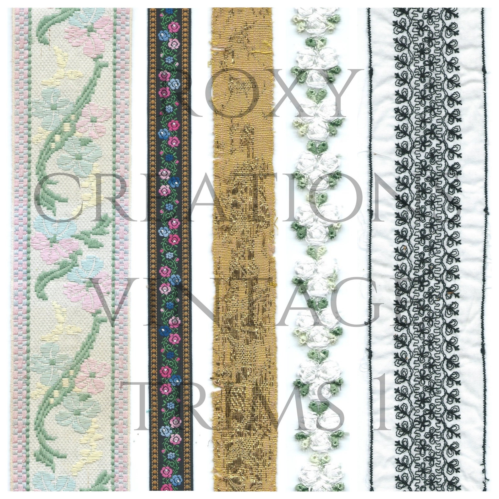 Digital Printable Antique and Vintage Trims Pack 1 - Etsy