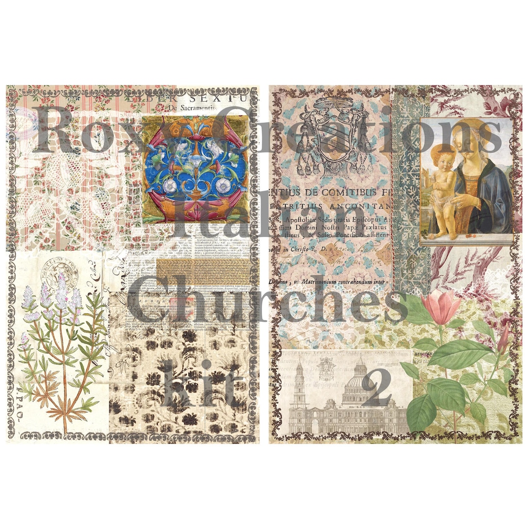 Printable Italian Churches Kit 2 DOCUMENT JOURNAL STYLE - Etsy