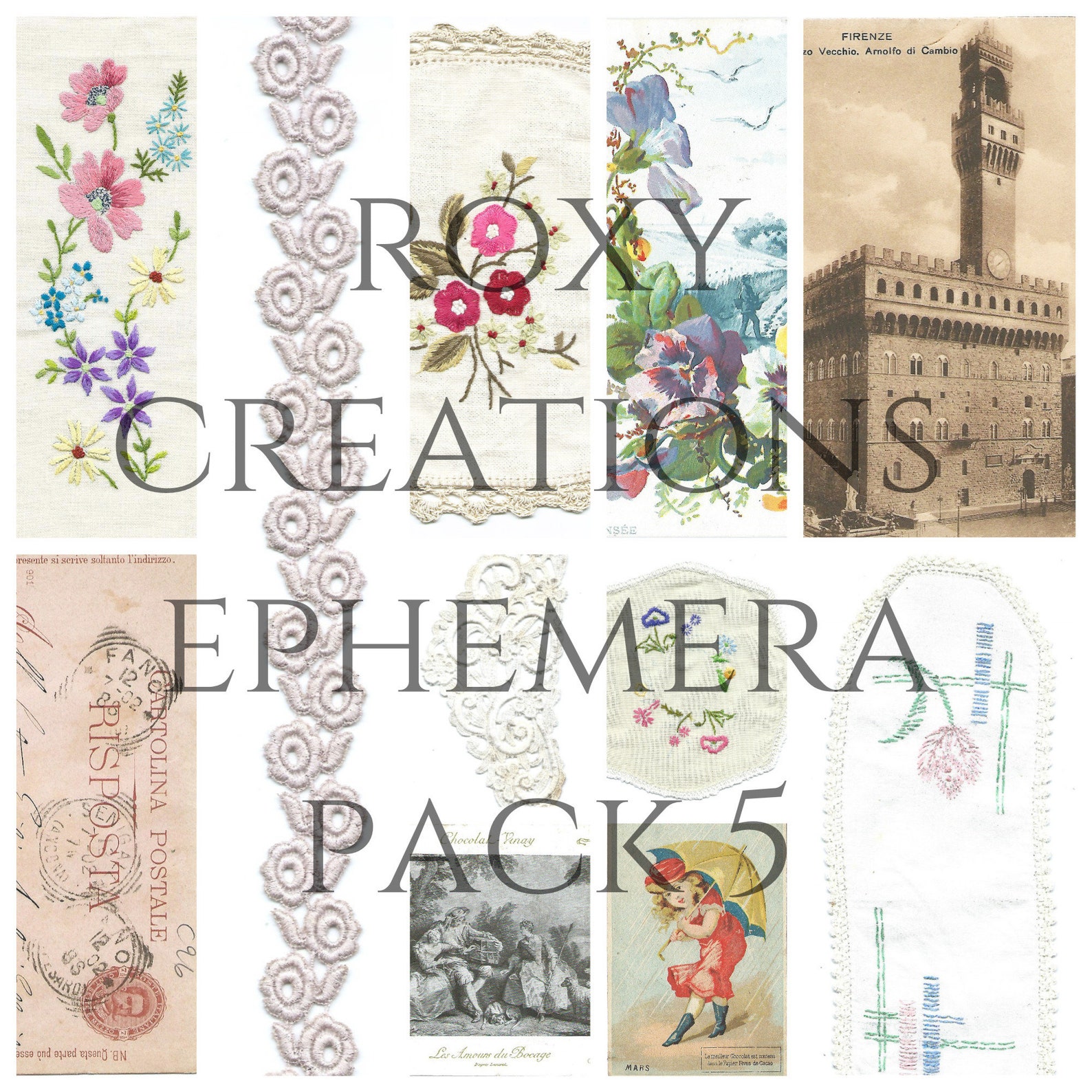 Digital Printable Ephemera Pack 5 - Etsy