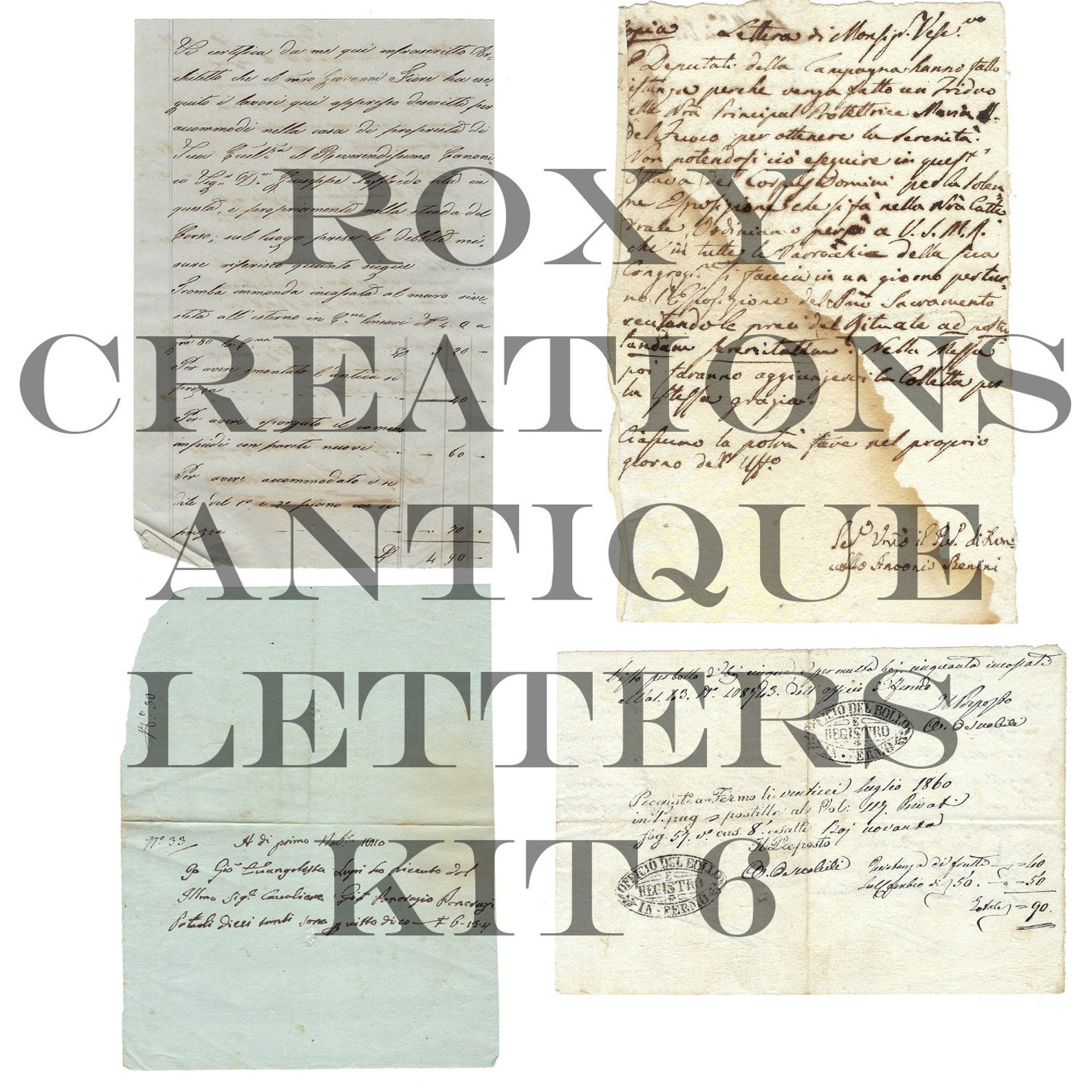Printable Antique Letters Kit 6 - Etsy