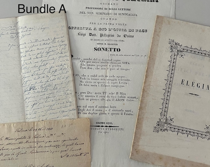Mixed Old Italian Documents Packs - Etsy