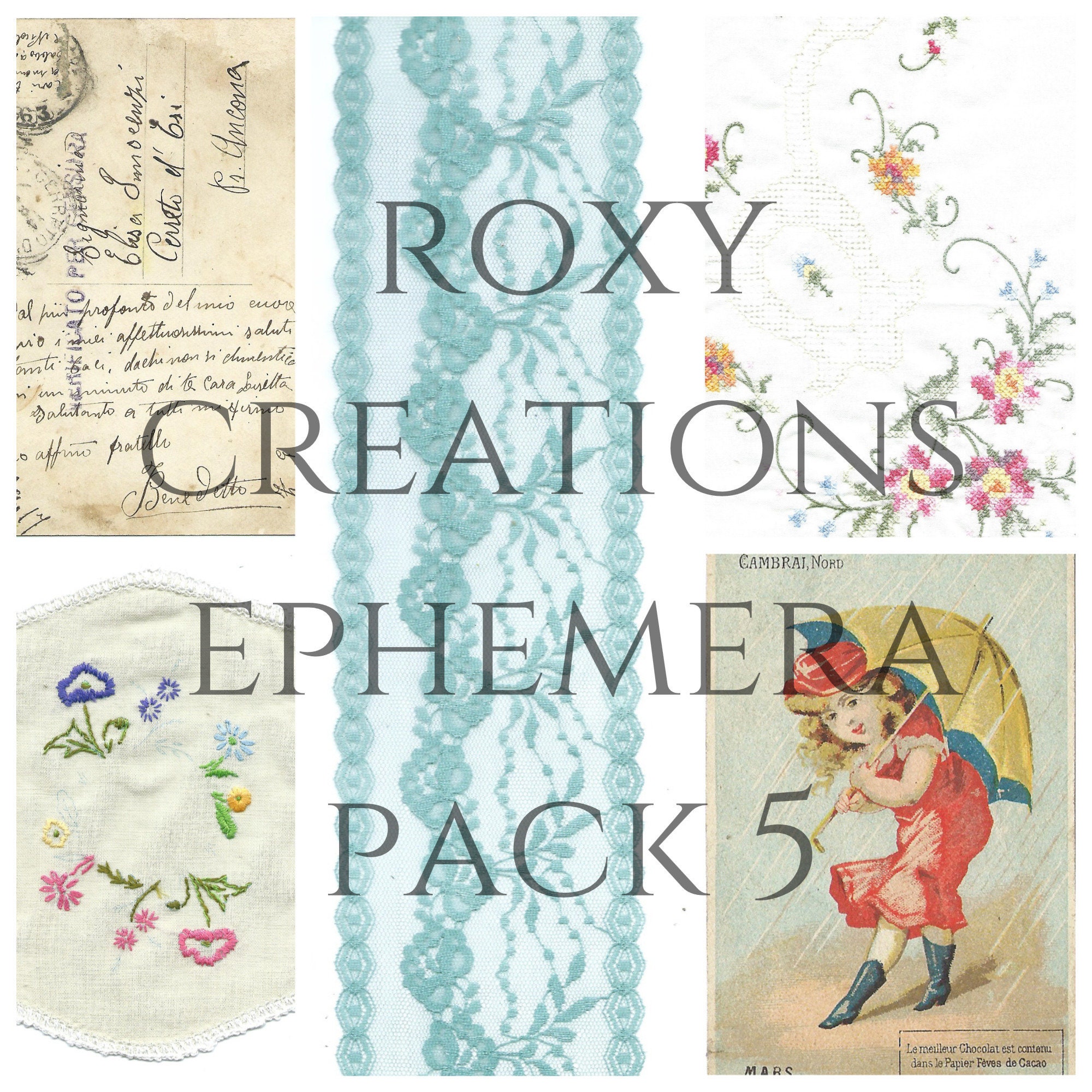 Digital Printable Ephemera Pack 5 - Etsy