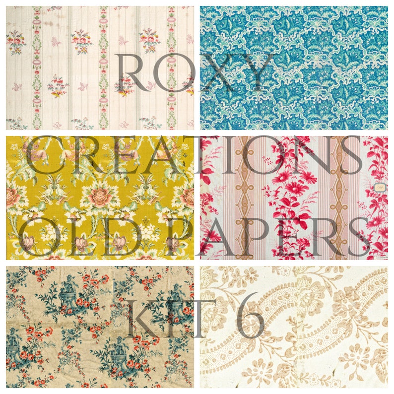Printable Antique End Pages Kit 6 - Etsy
