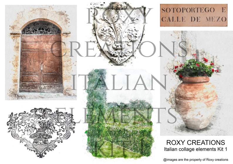 Italian Elements Printable Kit 1 - Etsy