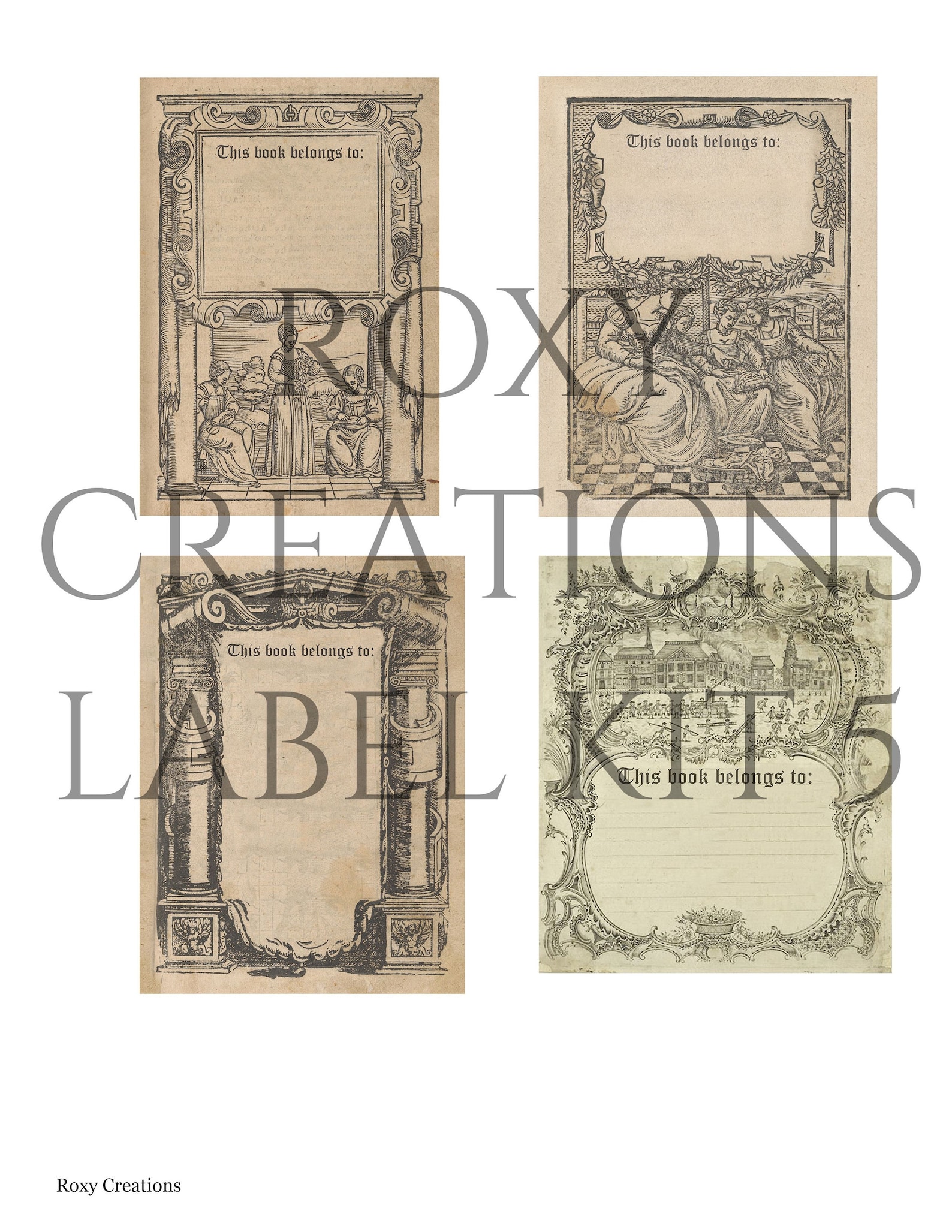 Antique Book Plate Collection 1 - Etsy