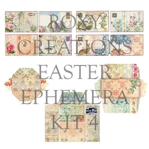 Digital Printable Easter Embellishments Kit 1 - Etsy