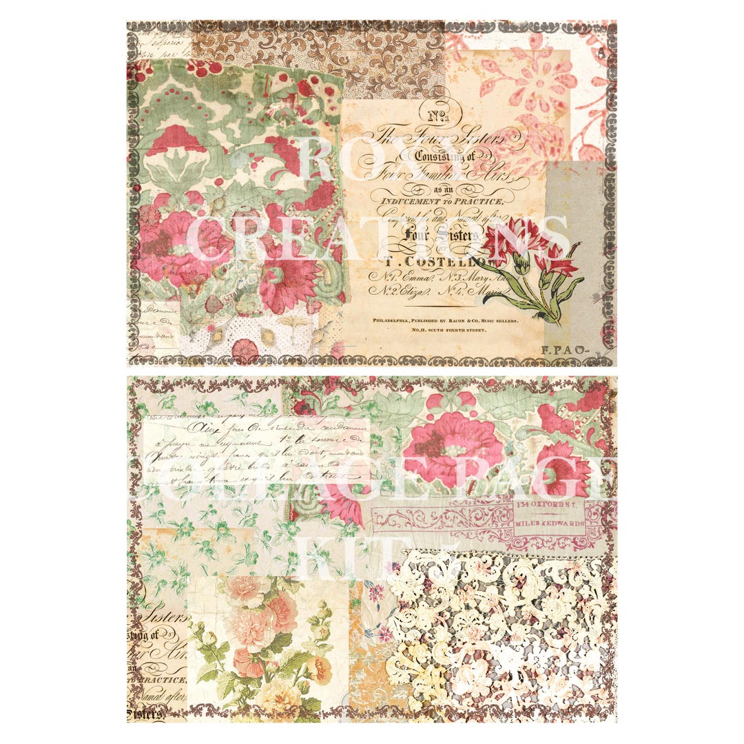 Printable Collage Pages Kit 5 - Etsy