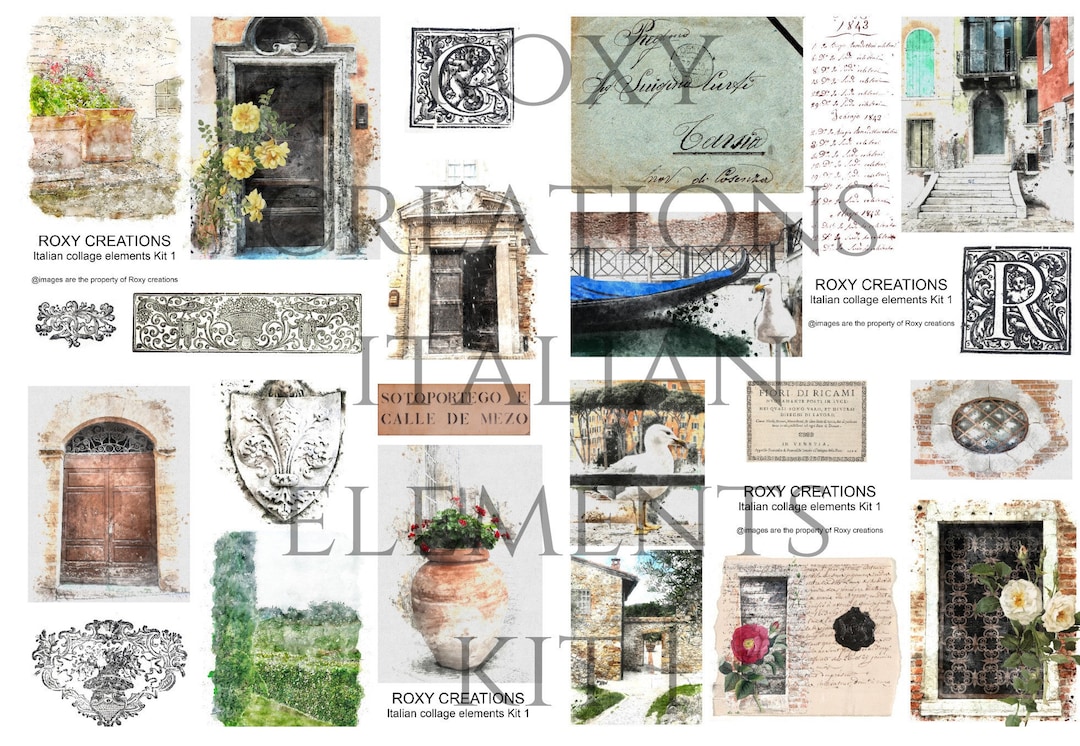 Italian Elements Printable Kit 1 - Etsy