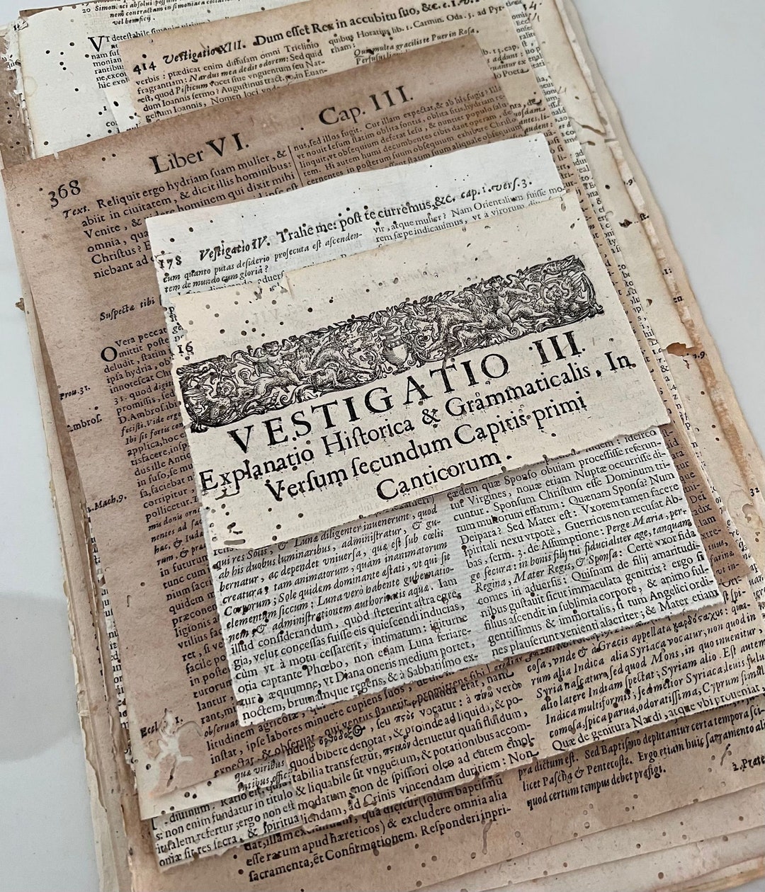 Antique Book Page Bundle 1600s - Etsy