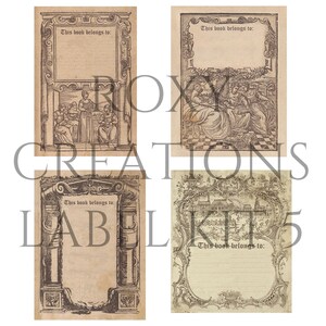 Antique Book Plate Collection 1 - Etsy