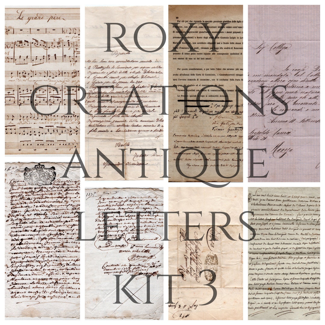 Printable Antique Letters Kit 3 - Etsy