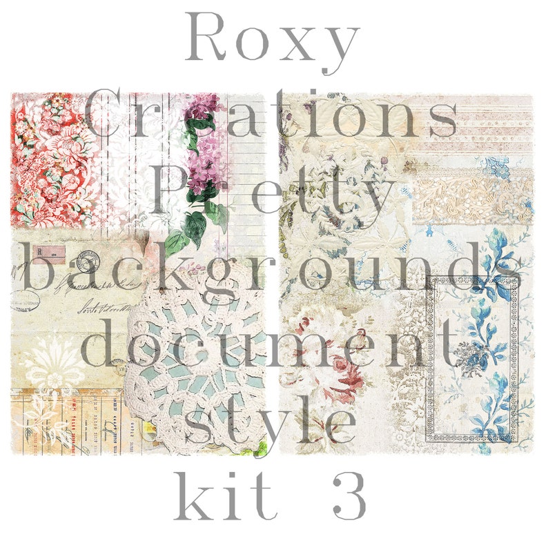 Printable Pretty Background Pages Kit 3 Document Journal Style - Etsy