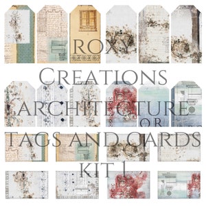 Printable Architecture Tags and Journal Cards Kit 1 - Etsy
