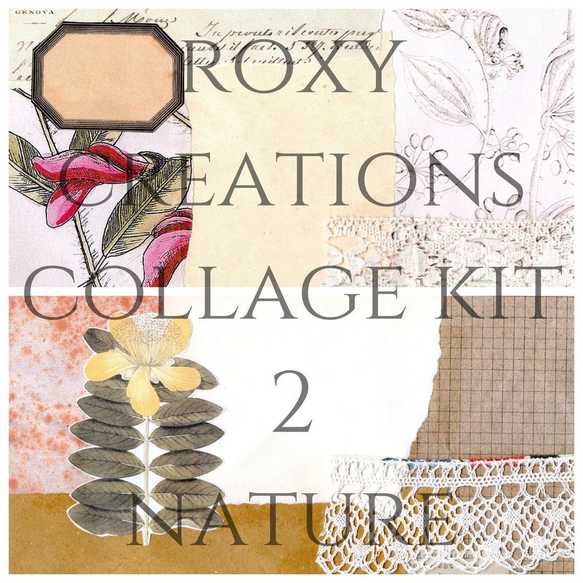 Printable Collage Pages Kit 2 Nature - Etsy