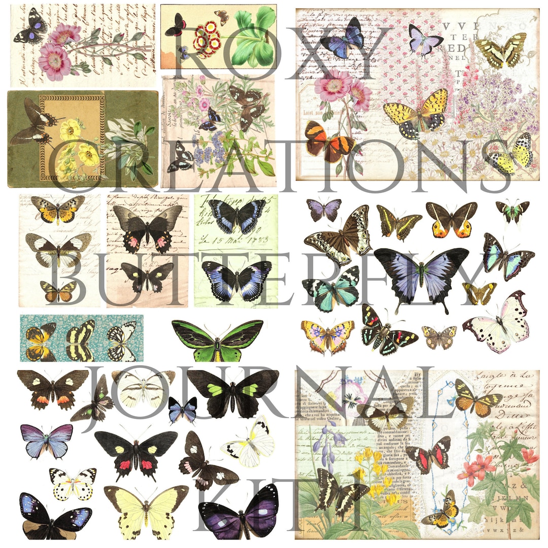 Printable Butterfly Journal Kit 1 - Etsy