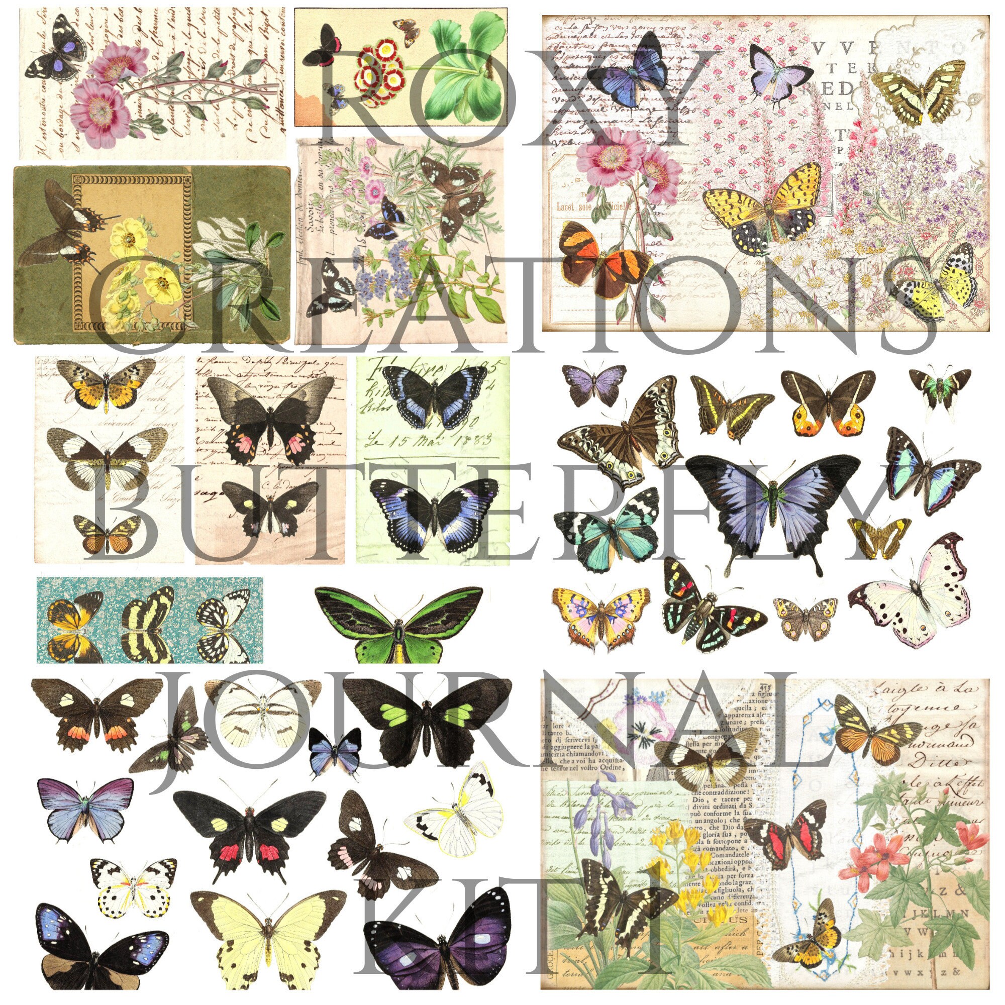 Printable Butterfly Journal Kit 1 | Etsy
