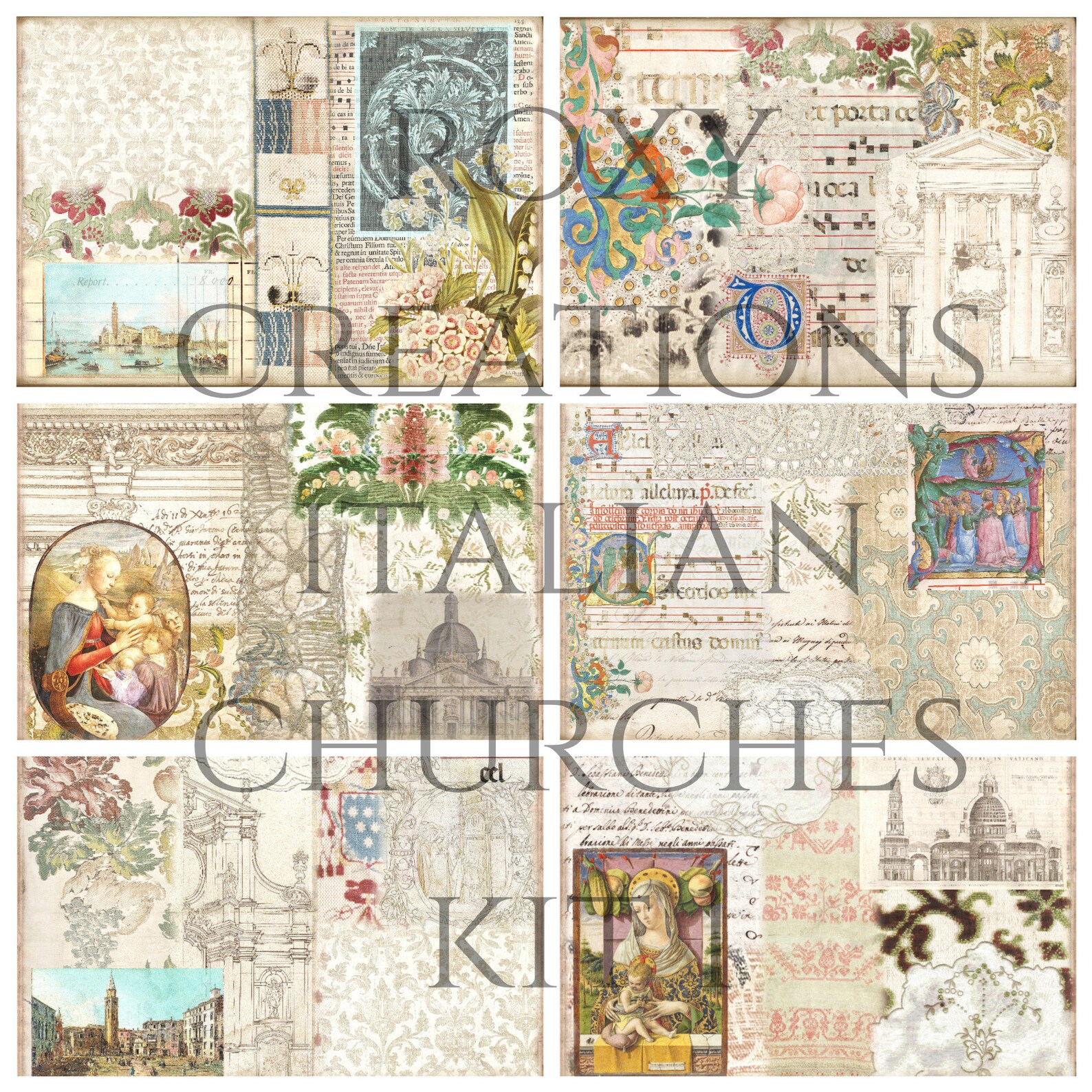 Printable Italian Churches Kit 1 - Etsy