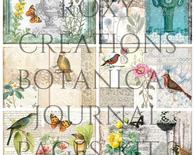 Botanical Printable Digital Journal Pages Kit 3 - Etsy
