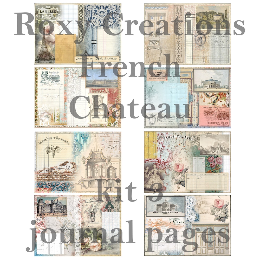 Printable French Chateau Journal Page Kit 3 - Etsy