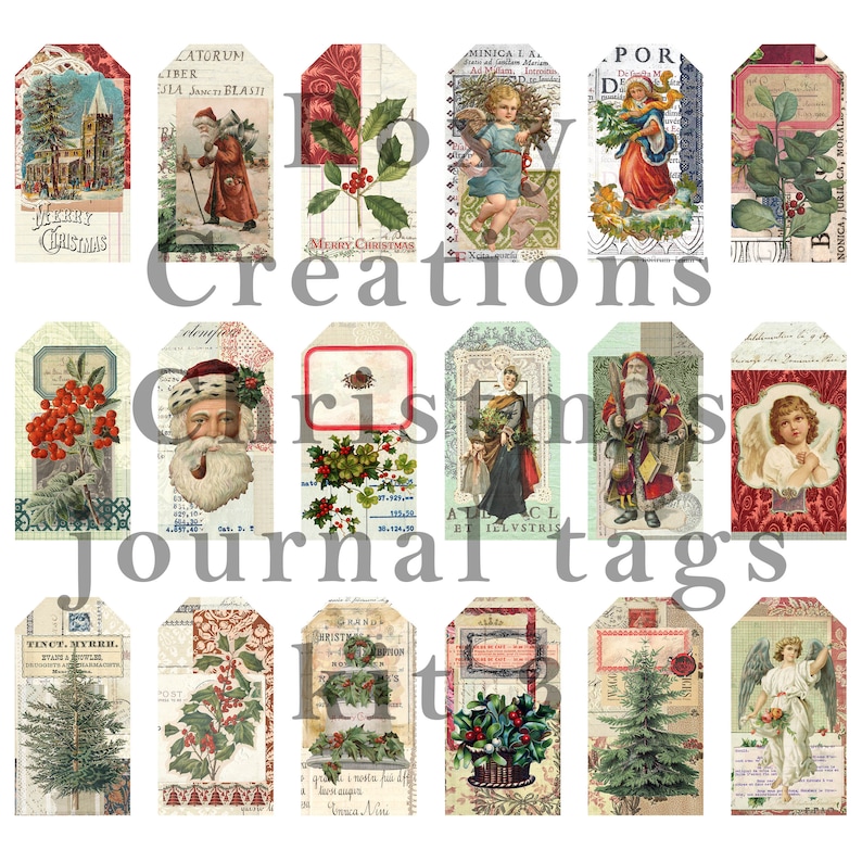 Printable Christmas Tags Kit 3 - Etsy