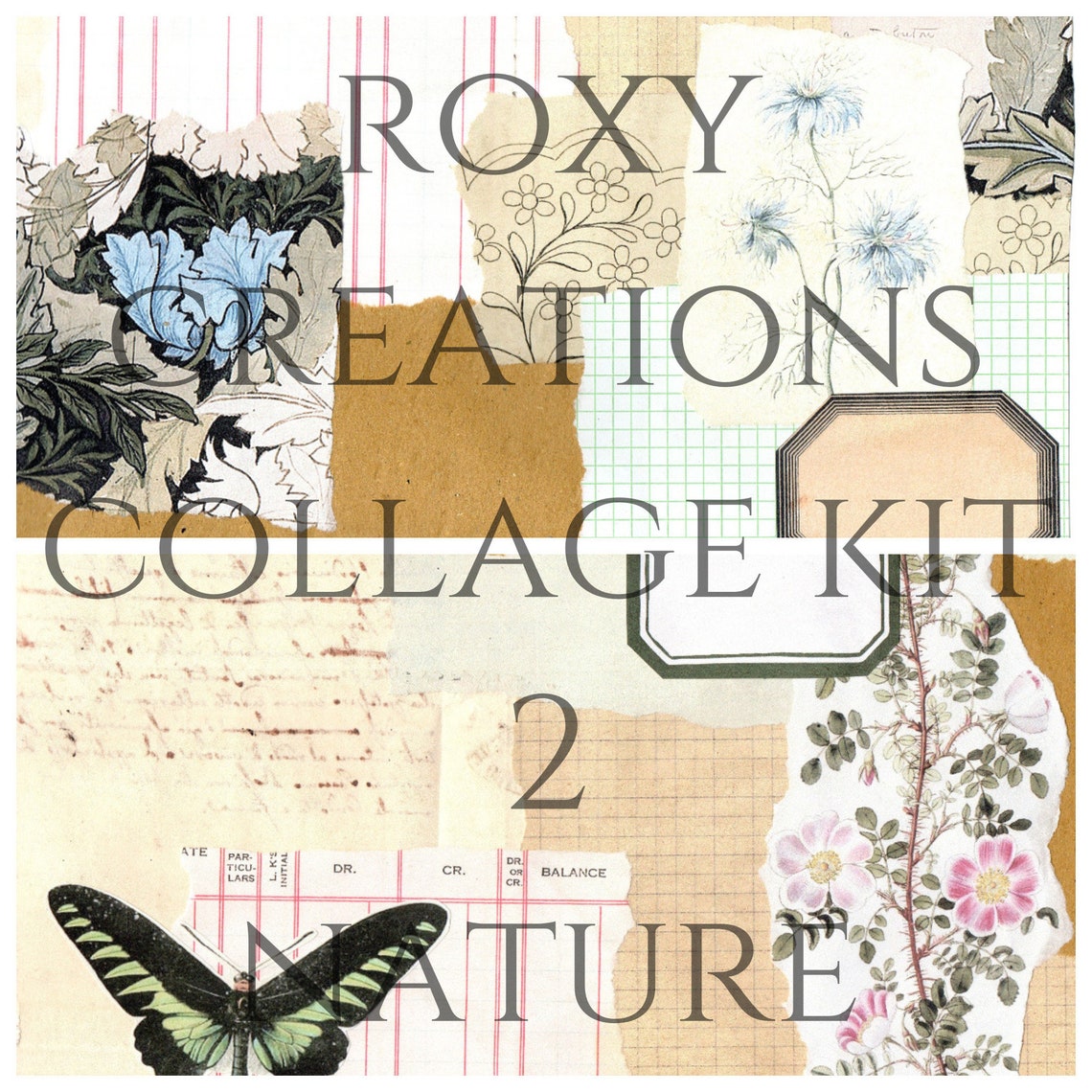 Printable Collage Pages Kit 2 Nature - Etsy