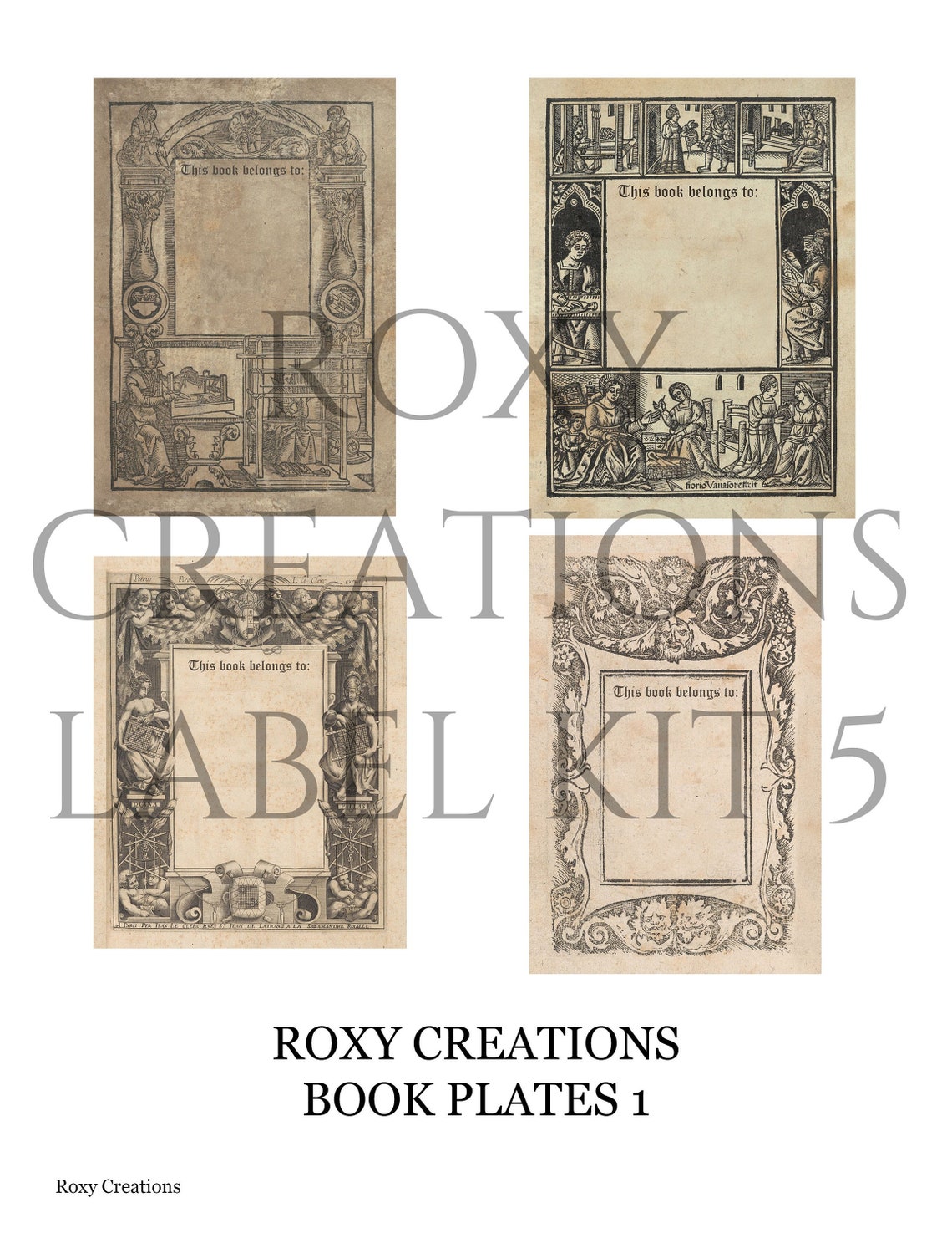 Antique Book Plate Collection 1 - Etsy