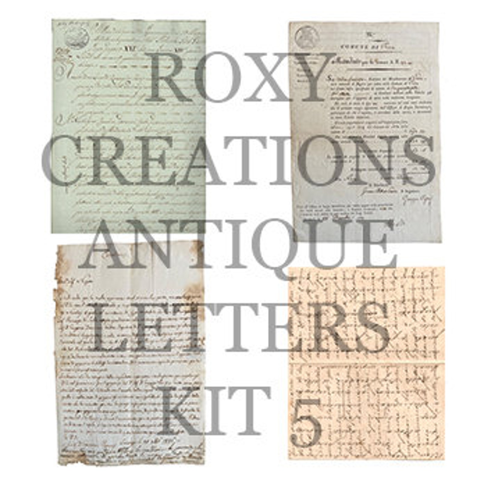 Printable Antique Letters Kit 5 - Etsy