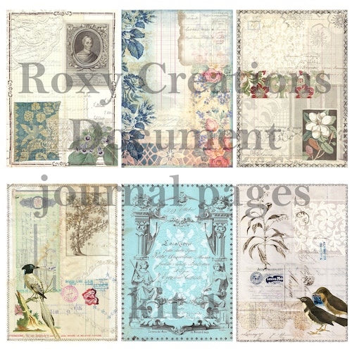 Printable Pretty Background Pages Kit 1 - Etsy