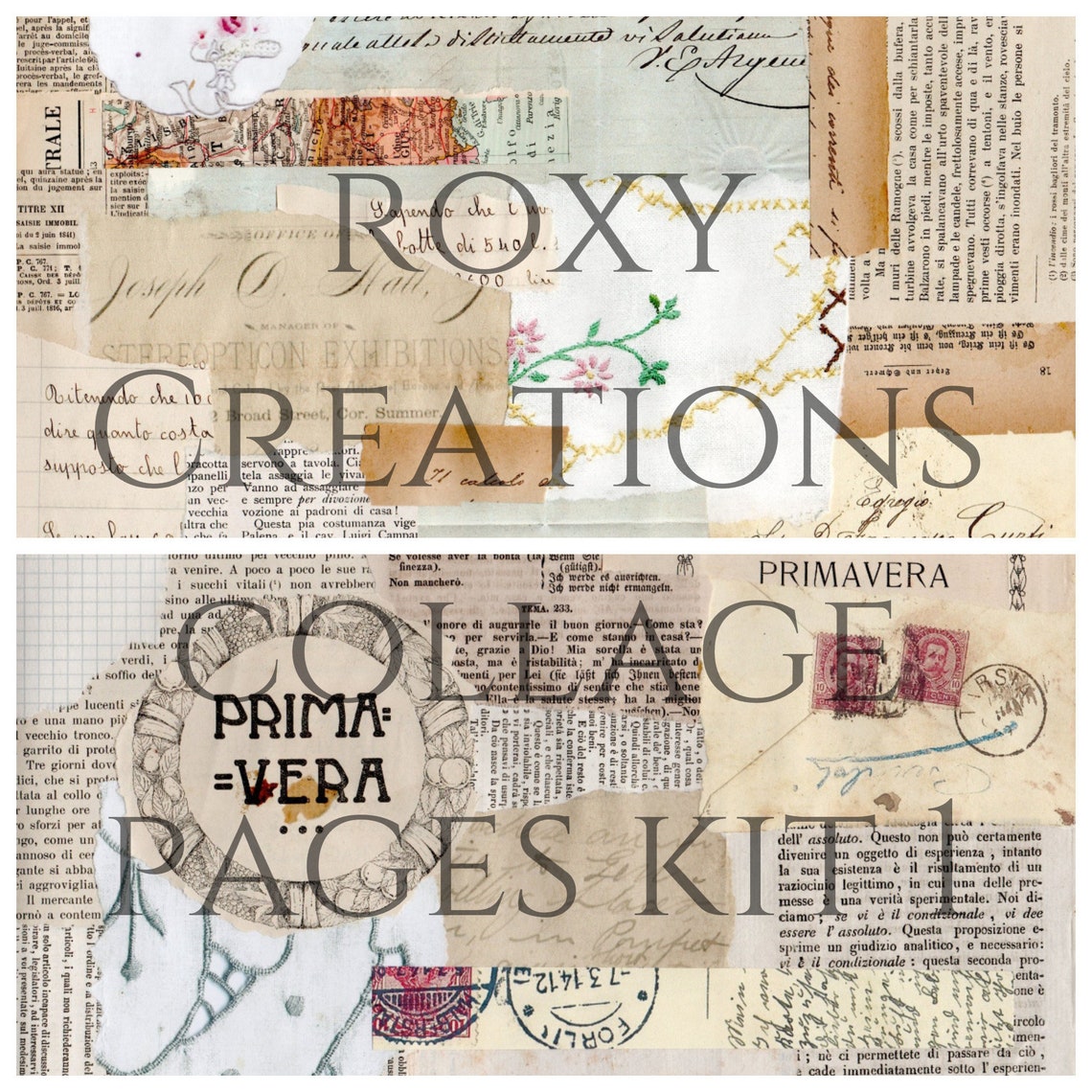 Printable Collage Pages Kit 1 - Etsy
