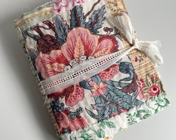 Fabric Book Needle Sewing Case Book Red Blue Linen Cover Filled With ...