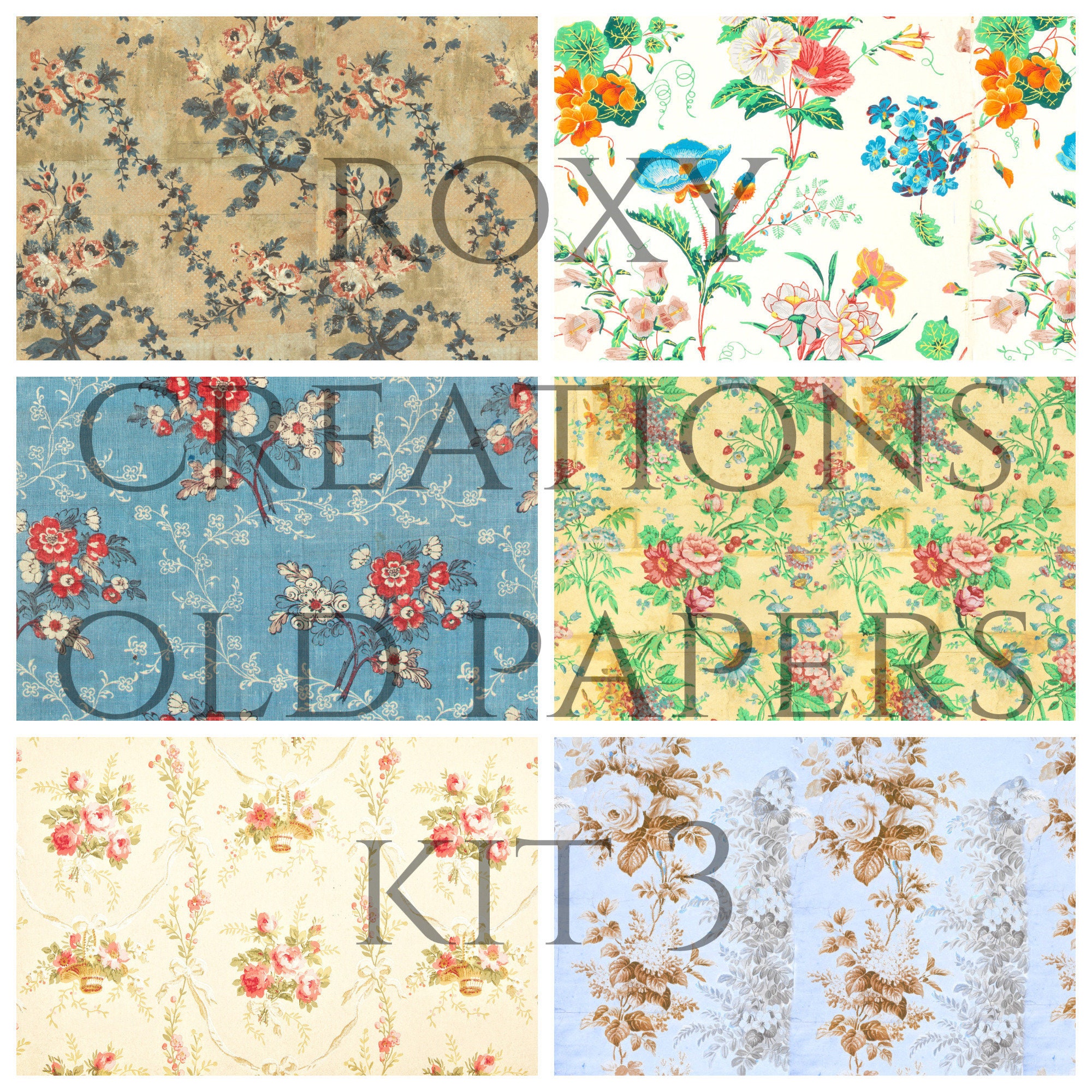 Printable Antique Pages Kit 3 - Etsy