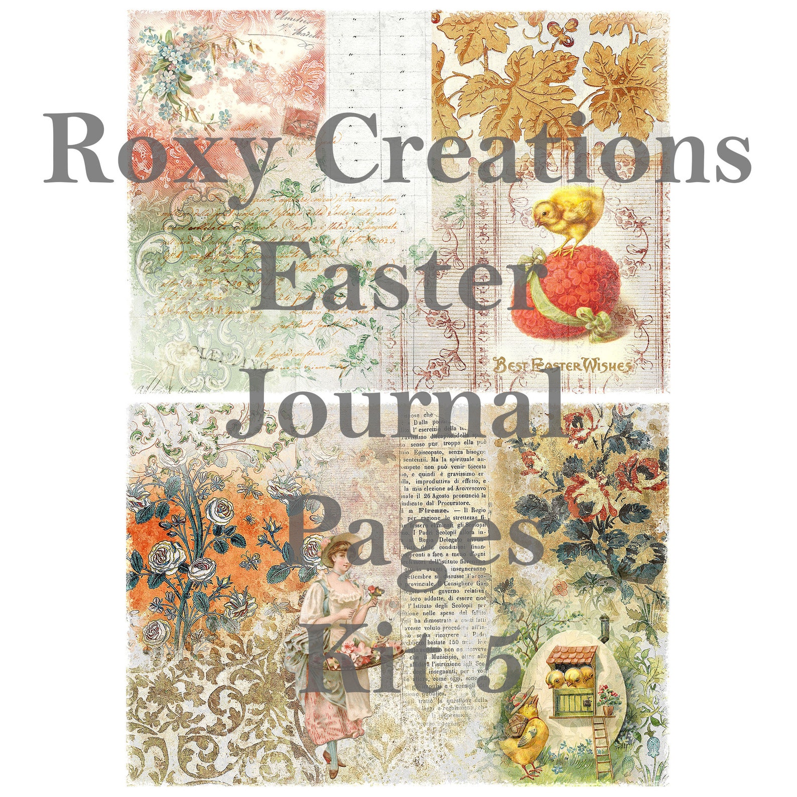 Printable Easter Journal Pages Kit 5 - Etsy