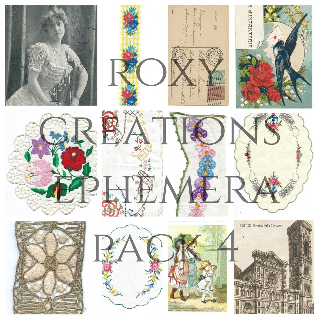 Digital Printable Ephemera Pack 4 - Etsy