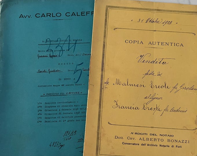 Vintage Italian Legal Document Early 1900s - Etsy