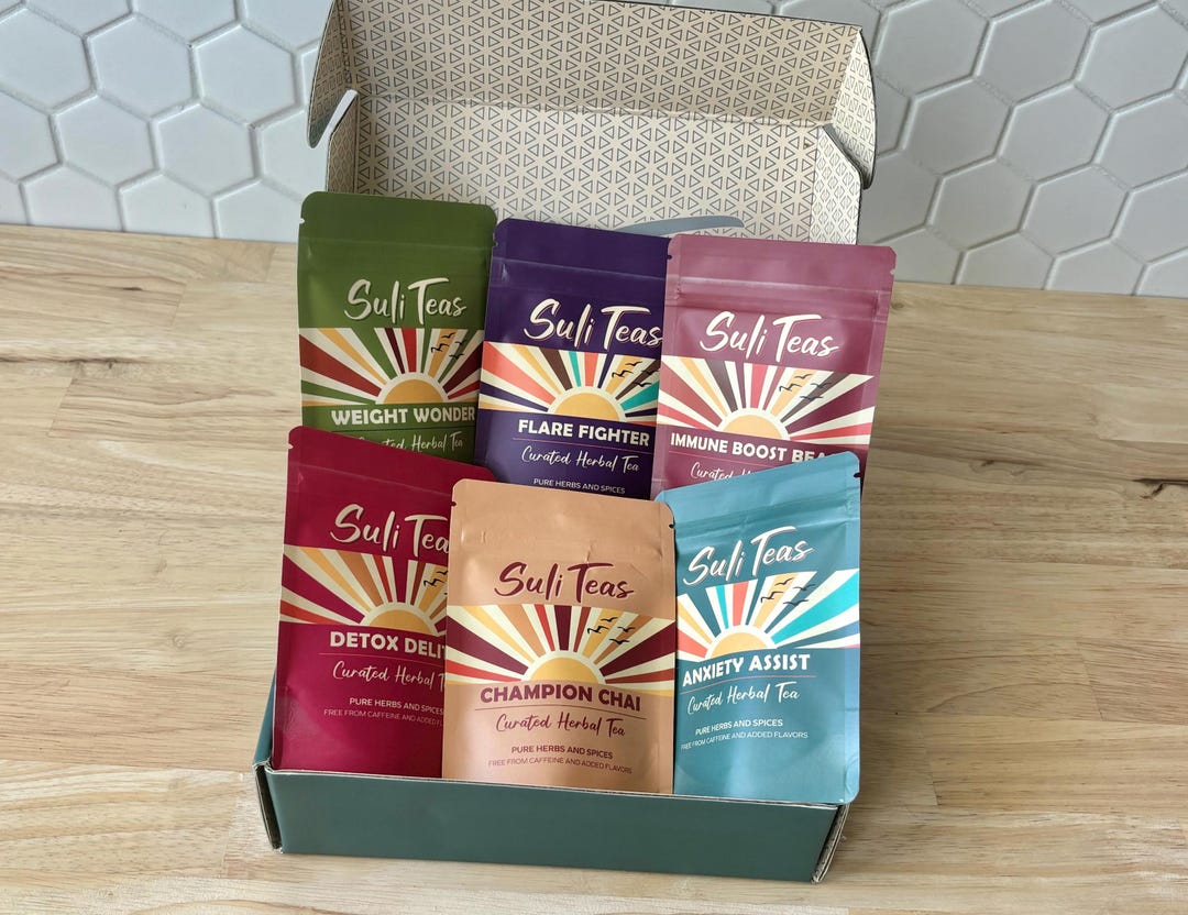 Suli Teas Herbal Tea Sampler Box - Etsy