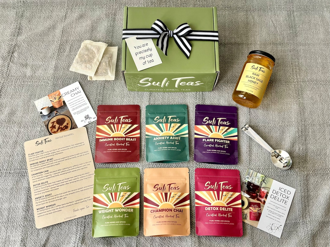 Herbal Tea Sampler Gift Box - Etsy