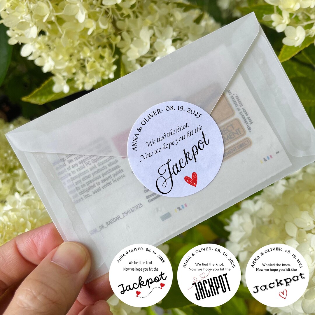20 Personalized Lottery Wedding Favors Bags | Lottery Scratcher ...
