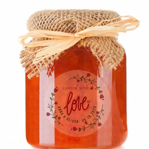 30 Personalized Wedding Jam Labels Favors Stickers for Jam Jars| Spread ...