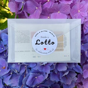 20 Personalized Lottery Wedding Favors Bags Lottery Scratcher Custom ...