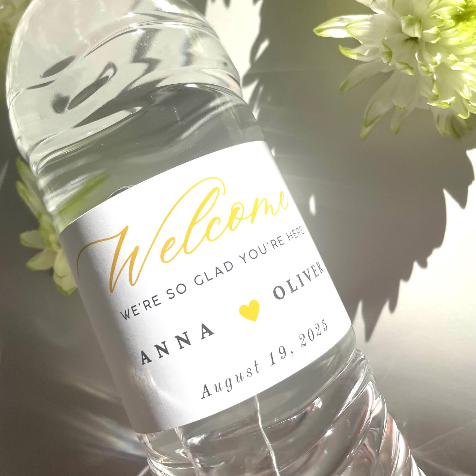 25 Personalized Water Bottle Labels Custom Labels We're so Glad You're ...