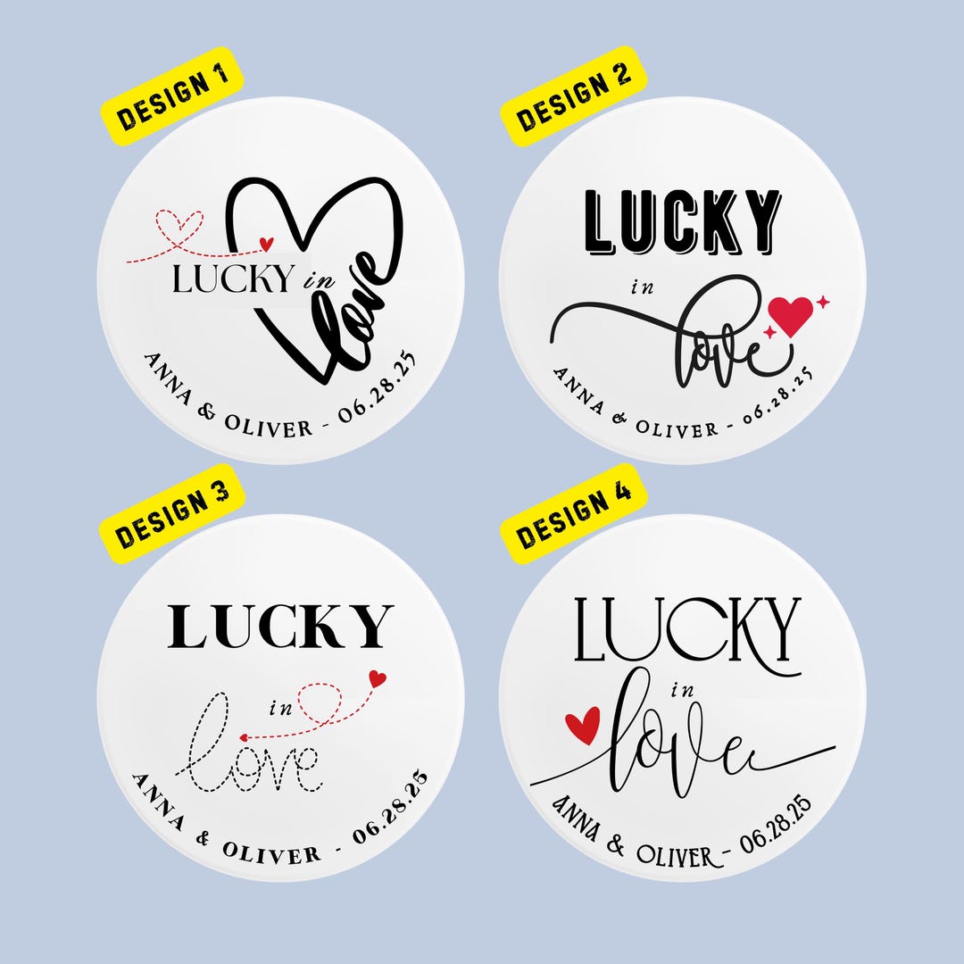 30 Personalized Wedding Favors Stickers Lottery Wedding Stickers Custom ...