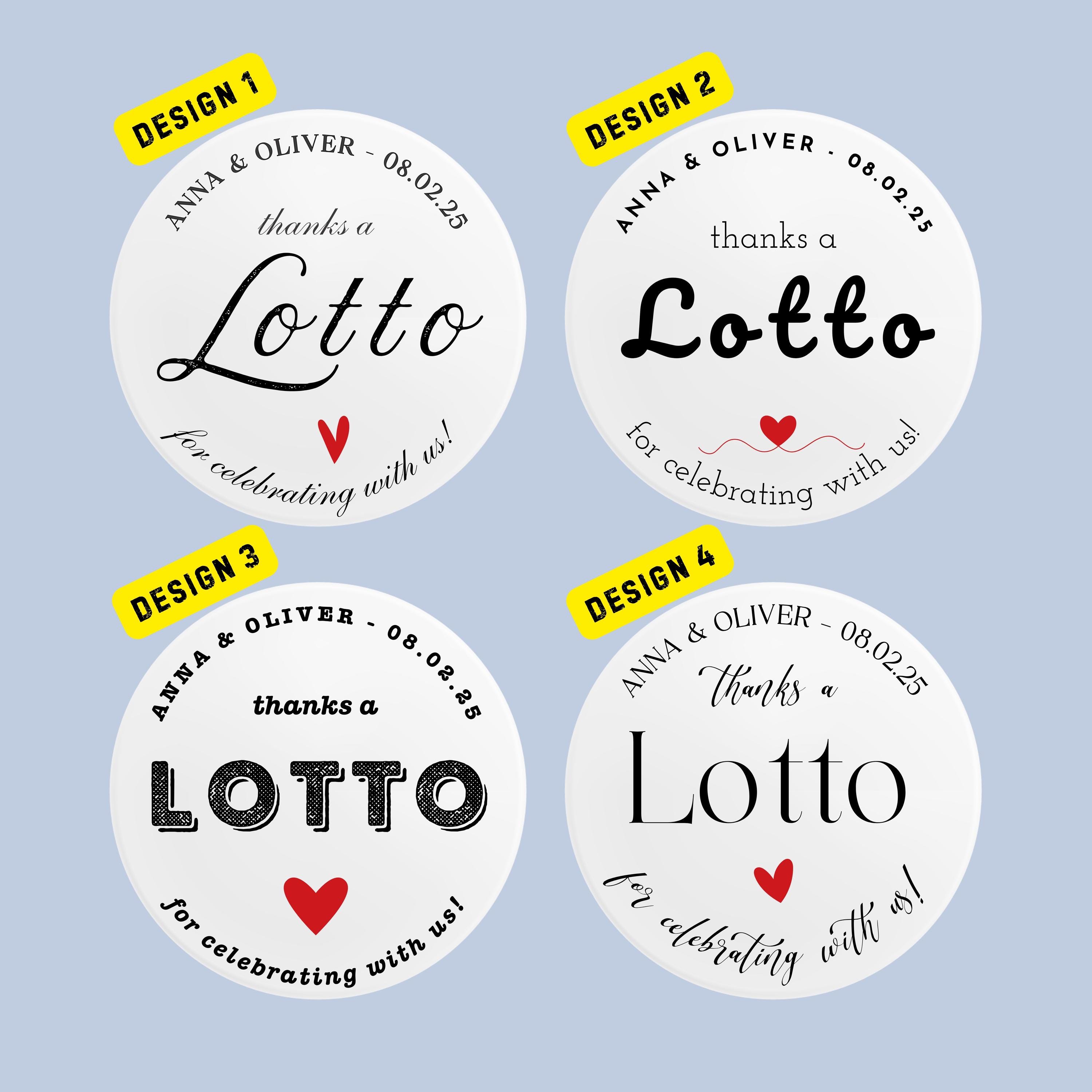 20 Personalized Lottery Wedding Favors Bags Lottery Scratcher Custom ...