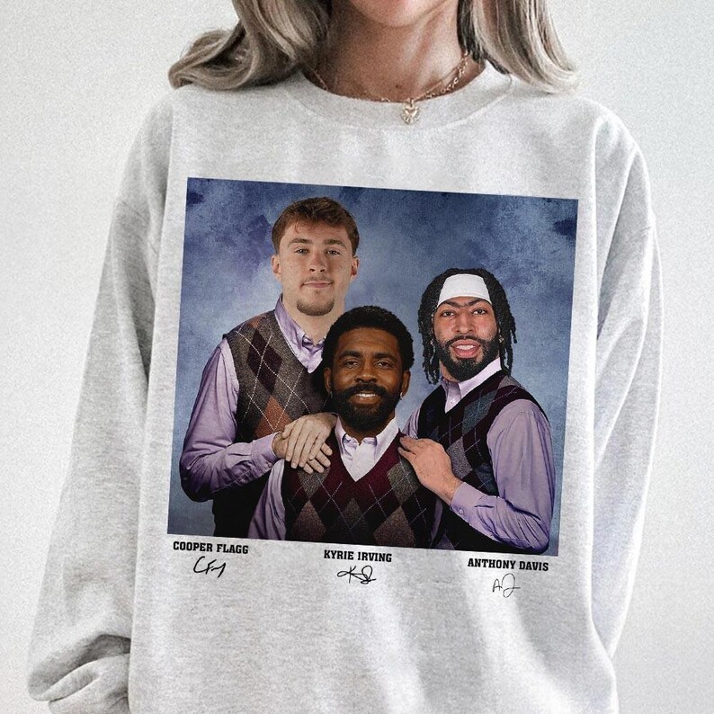 Cooper Flagg Kyrie Irving Anthony Davis Basketball Shirt, Dallas Step ...