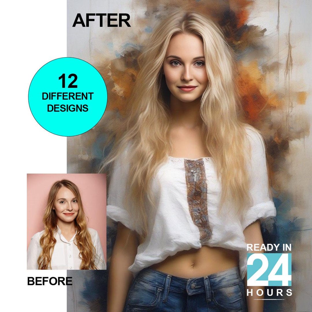Custom Art Print From Photo, Watercolor Portrait Painting From Photo ...