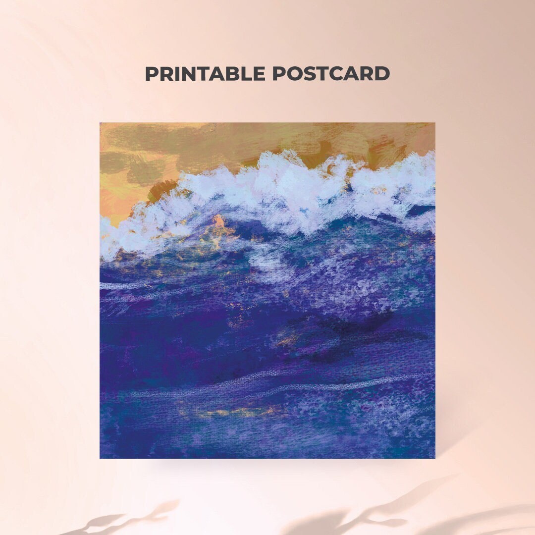 Printable Postcard of the Sea, Digital Postcard, Sea, Water, Ocean ...