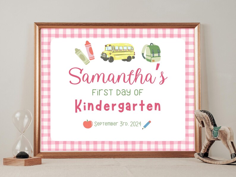 Editable First Day of School Sign, Printable Back to School Poster ...