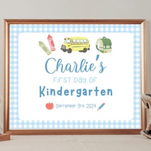 First Day of School Editable Printable Sign, Back to School Photo Prop ...